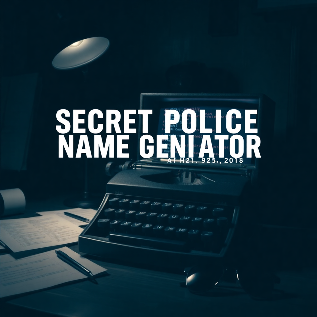 Secret Police Name Generator - Brat Generator
