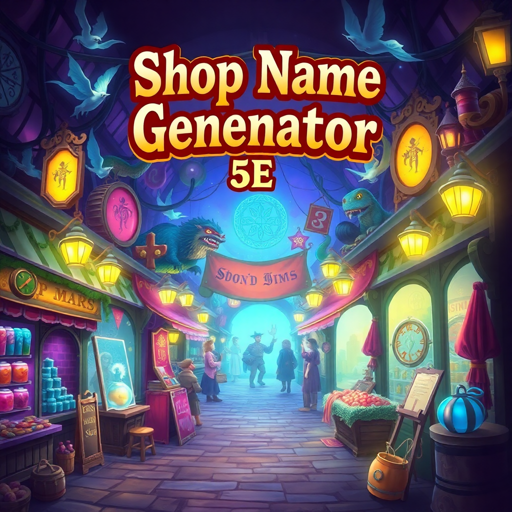 Shop Name Generator 5e - Brat Generator