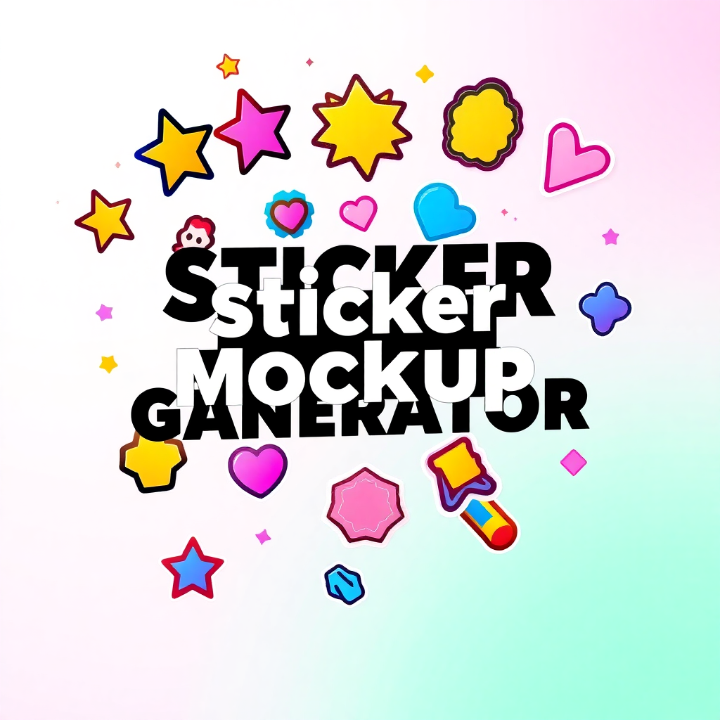 Sticker Mockup Generator - Brat Generator