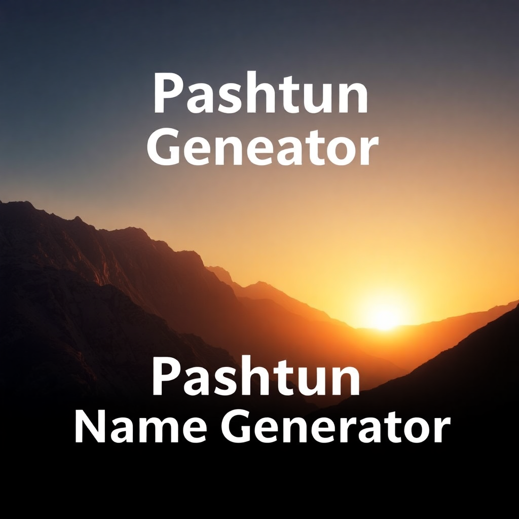 Pashtun Name Generator - Brat Generator